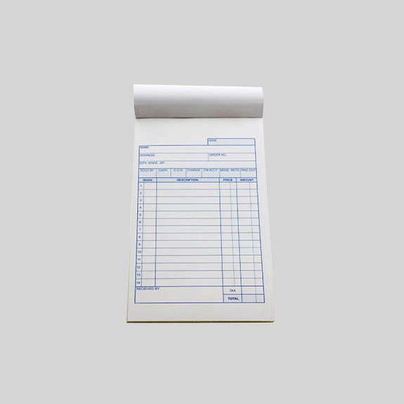 Custom Printed Cash Receipt Books Online Printing